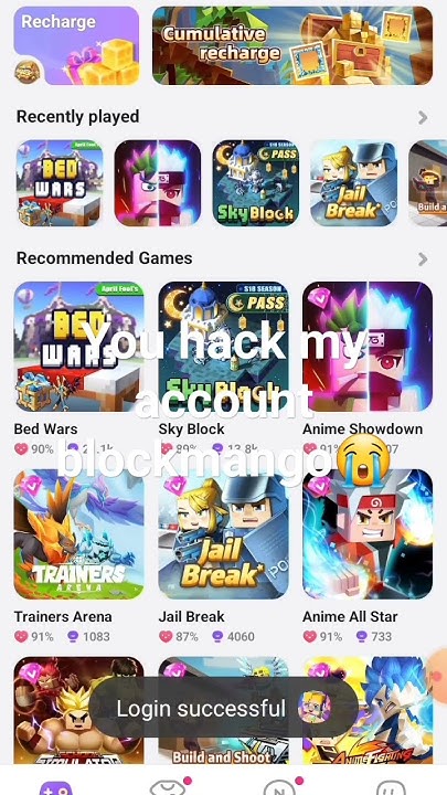 you hack my account blockman go 😭 - YouTube