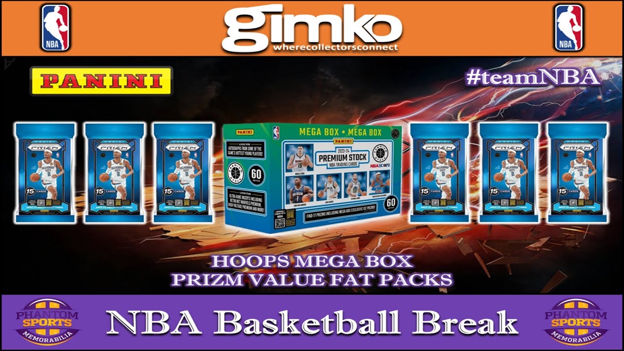 #2437 NBA 2023-24 Hoops Premium Stock Mega Box & 6 Prizm Value Packs ...