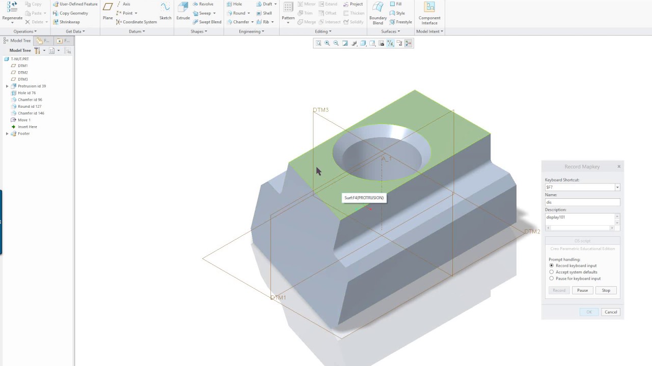 Creo 4.0 and Creo 5.0 MAPKEY Creation - YouTube