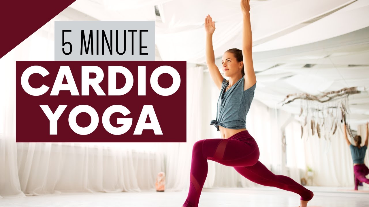 5 Min Cardio Yoga to build up some heat and release energy - YouTube