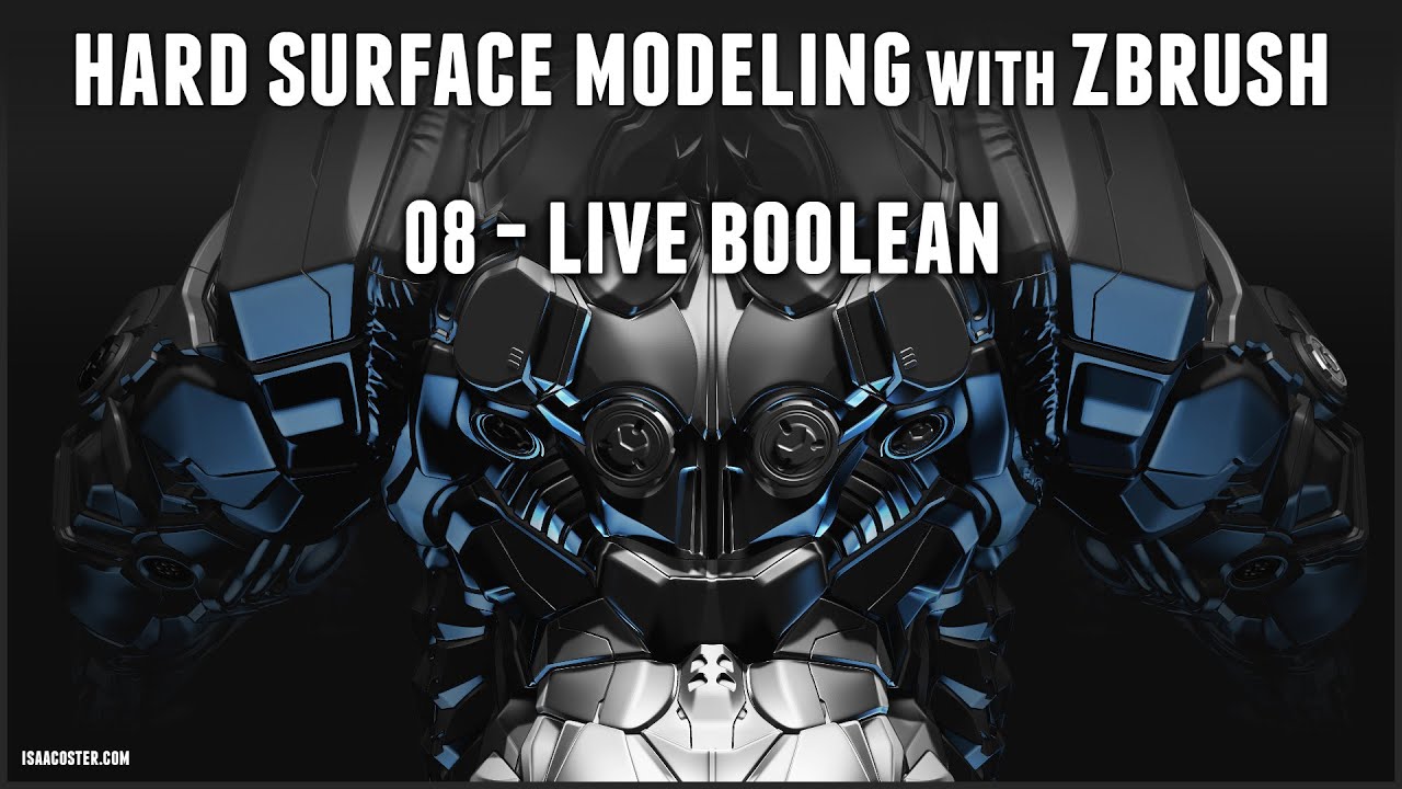 Hard Surface Modeling with Zbrush 08 - Live Boolean - YouTube