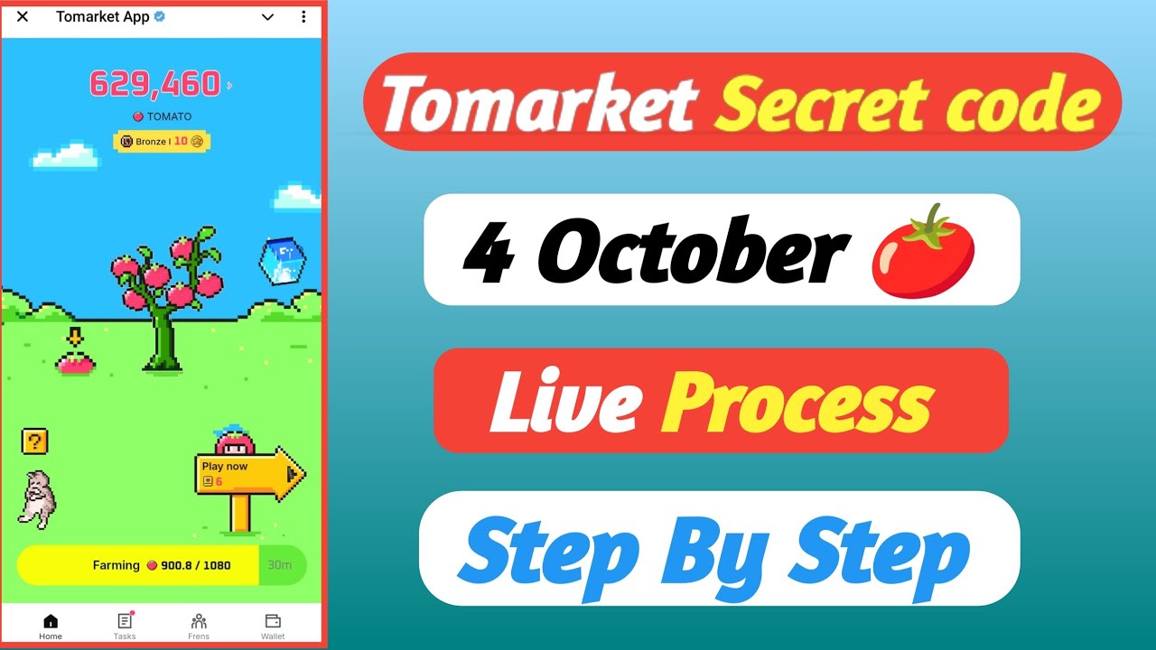 Tomarket Secret Code Today | Tomarket daily mystery code 4 october ...