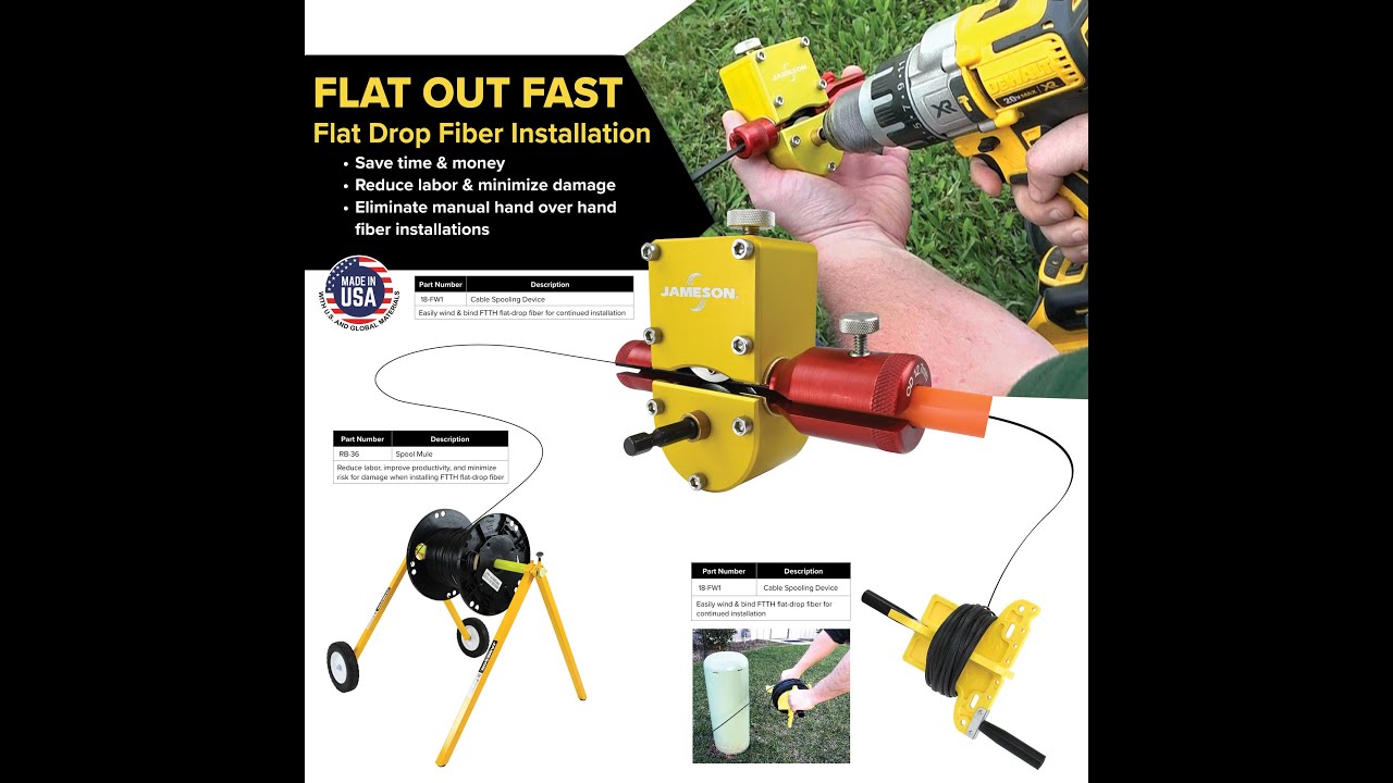 FLAT OUT FAST - THE NEW JAMESON 10X FASTER FIBER INSTALLATION KIT - YouTube
