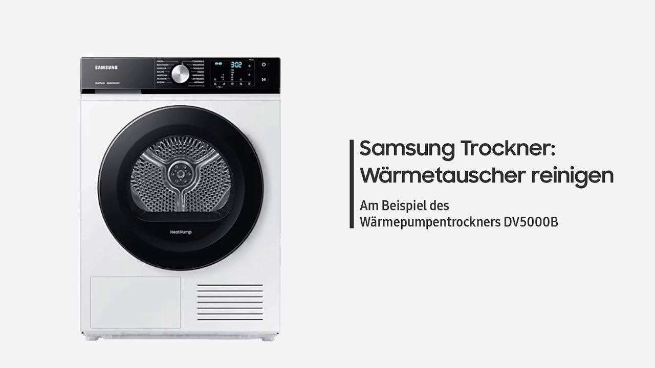 Samsung Trockner: Wärmetauscher reinigen - YouTube
