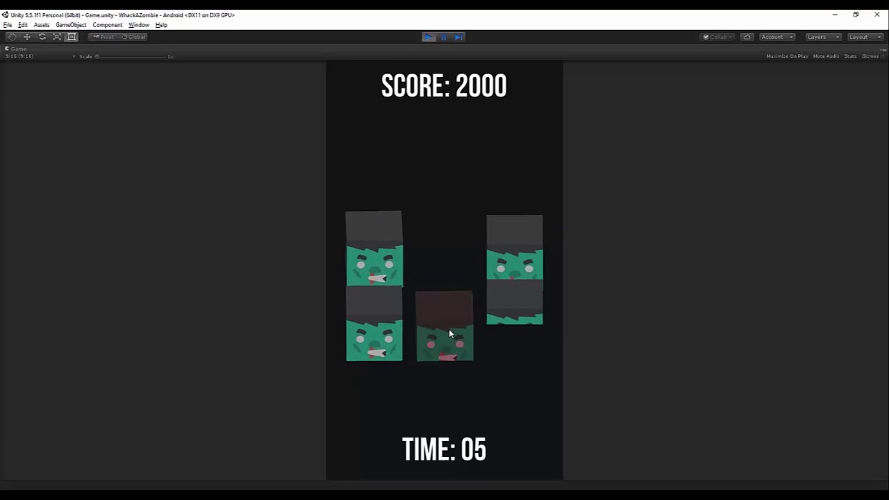 WhackAZombie in 1 hour : Unity - YouTube