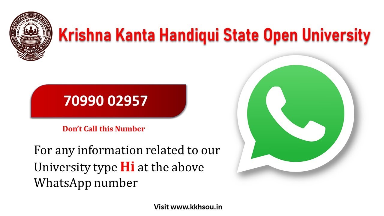 Online Admission Open at KKHSOU - YouTube