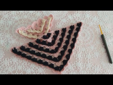 BALIK SIRTI ŞAL nasıl örülür. kenar modeli ile birlikte.