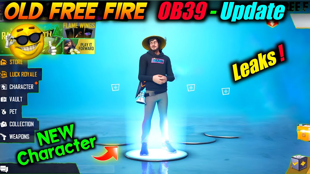OLD Free Fire - OB39 Update Leaks 😲 New lobby | New Character | New ...