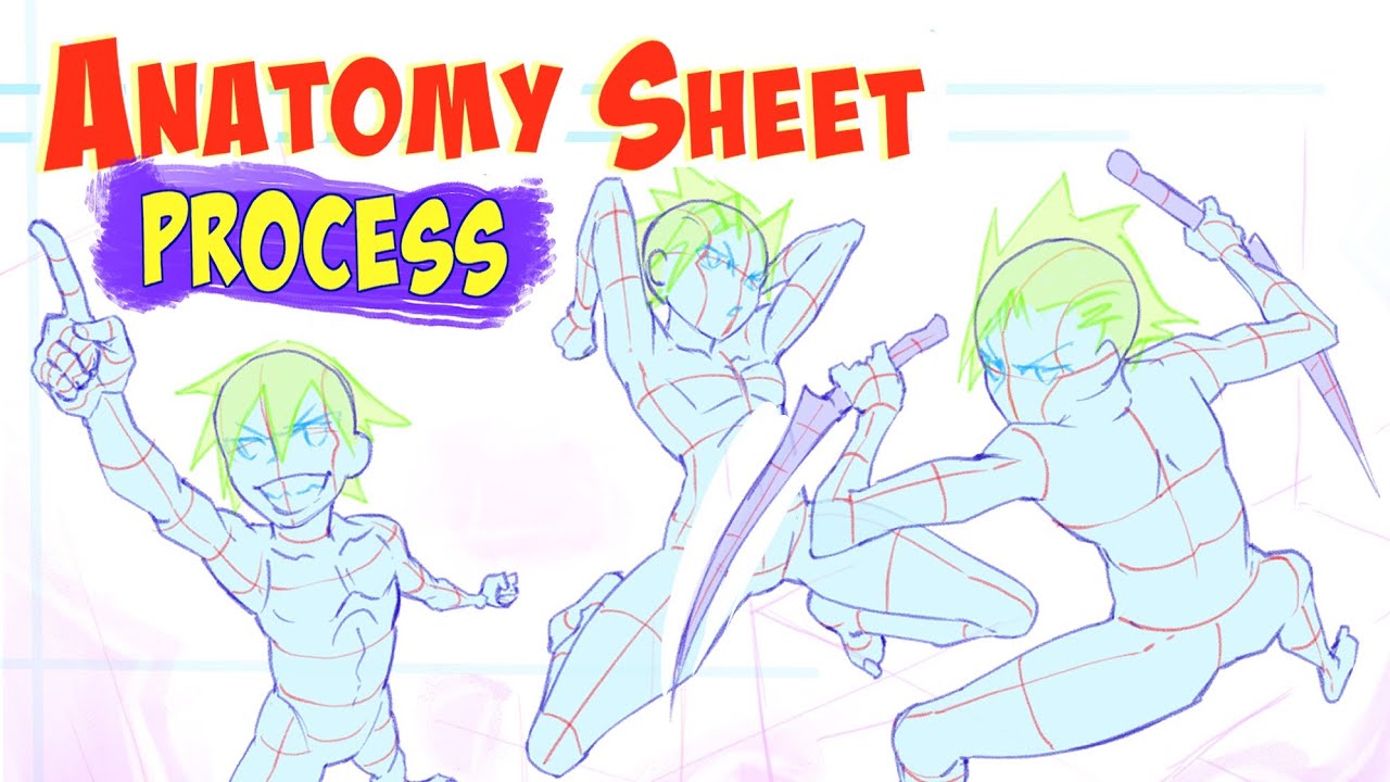 ANATOMY Sheet Full Process! | Anime Manga Sketch - YouTube
