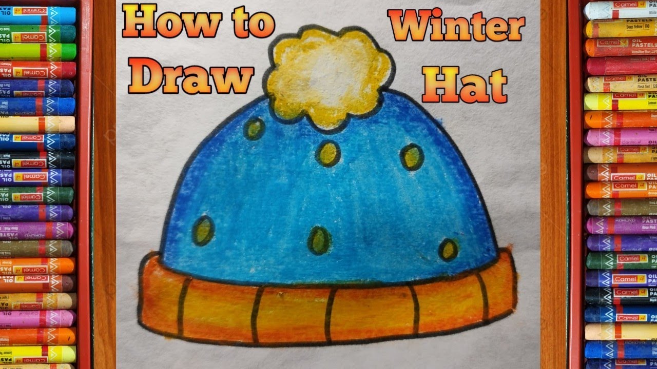 How to draw hat of winter Season || easy hat drawing stap by stap - YouTube