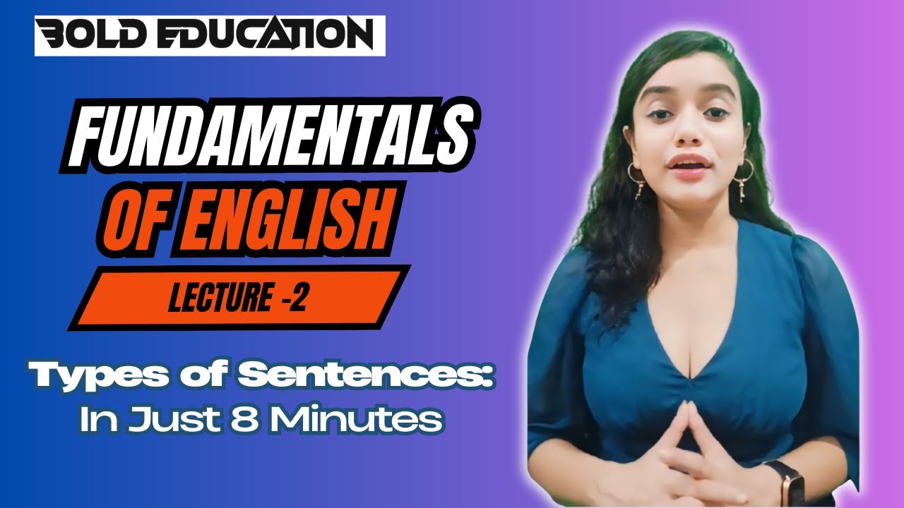 Fundamentals of English | Types of Sentences Easy Explanation with ...