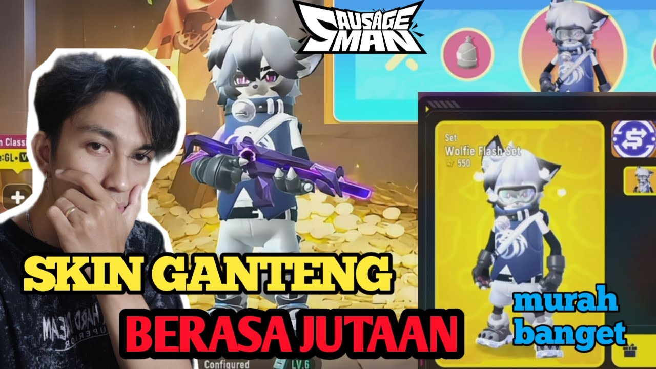 SKIN GANTENG AUTO NAMBAH DAMAGE!! REVIEW SKIN WOLFIE FLASH- SAUSAGEMAN ...