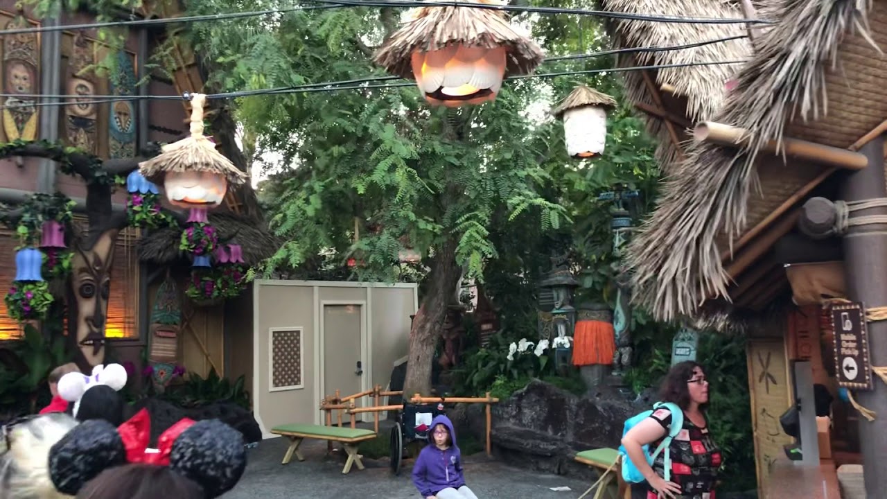 New Enchanted Tiki Room Decor and Ramp Pathway Disneyland 2018 ...