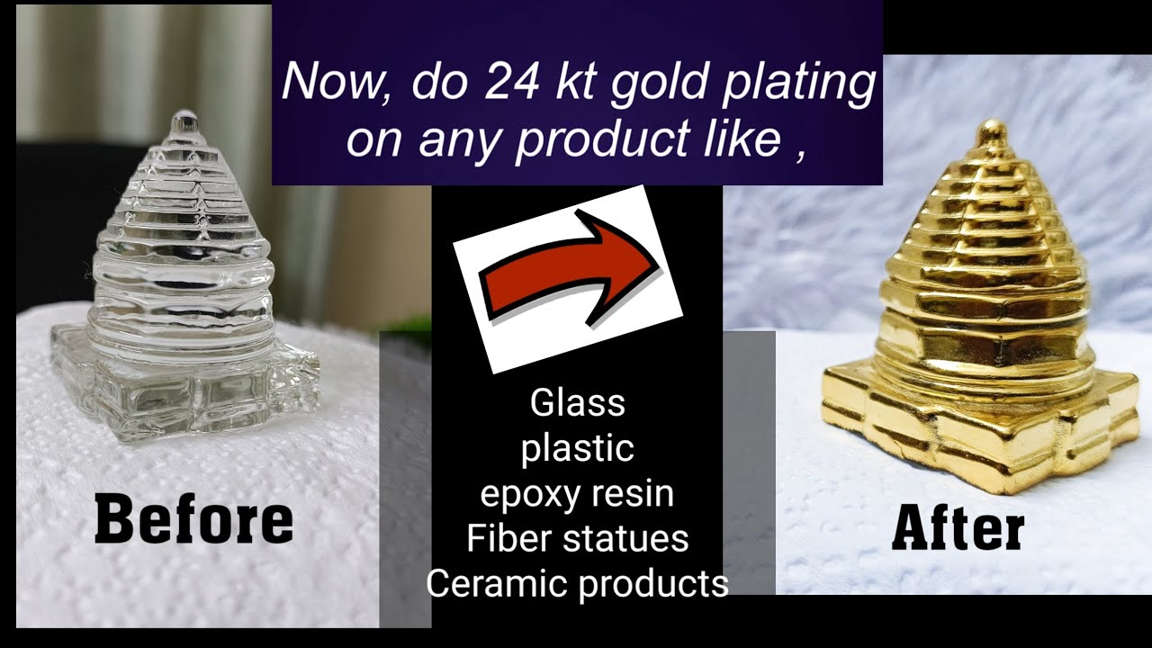 24kt Gold Plating on Christal Glass... Gold plating on non conductive ...