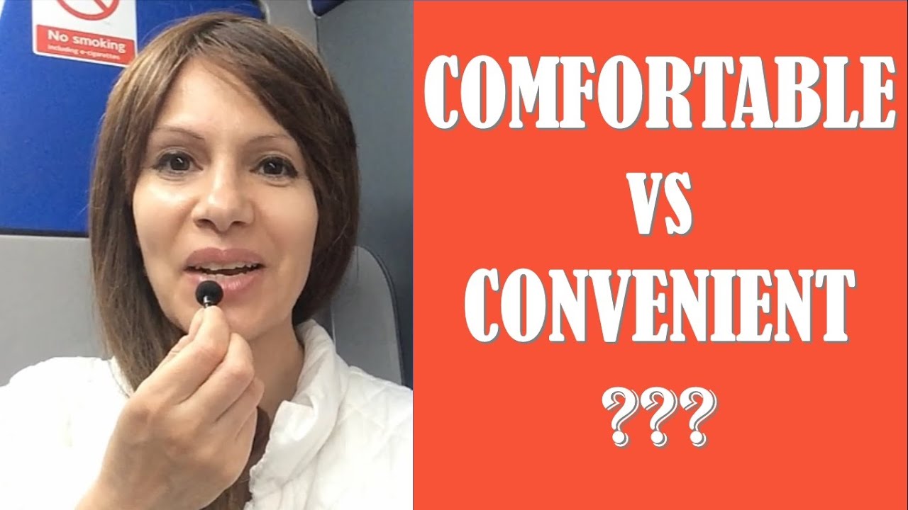 В чем разница между 'Comfortable' и 'Convenient' в английском языке? - YouTube
