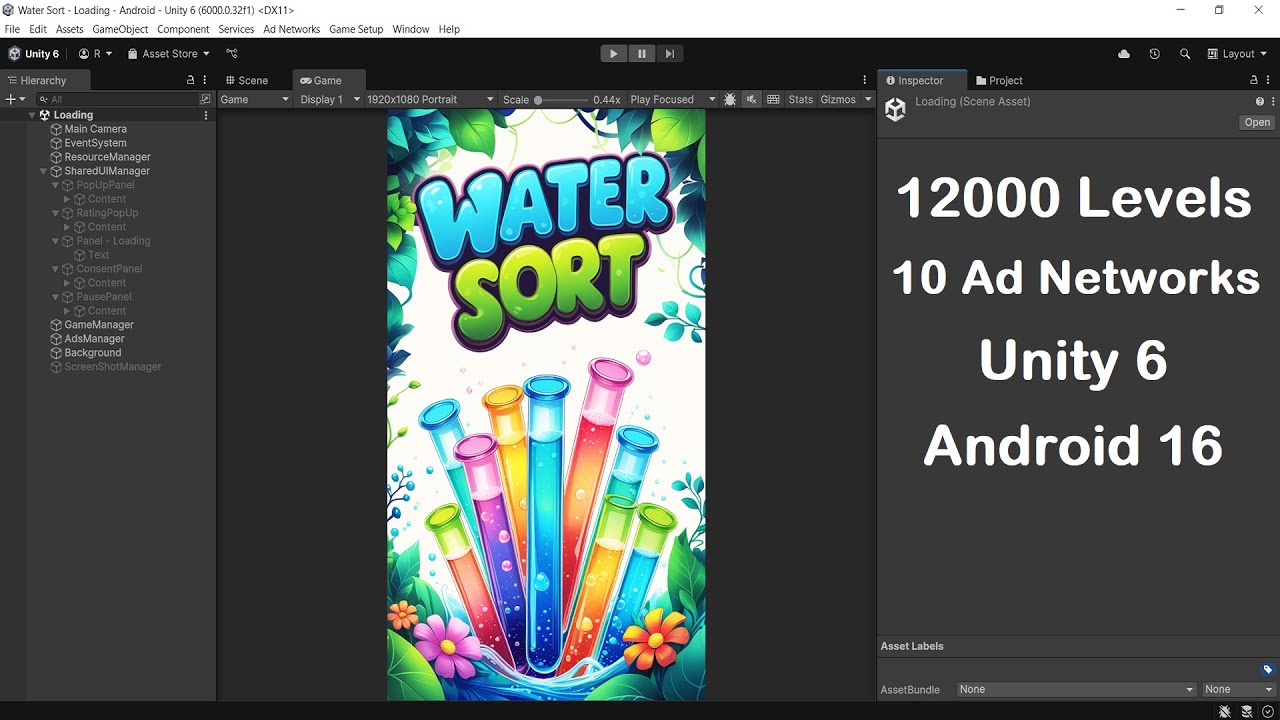 Water Sort Puzzle Unity 2D | Water Sort Unity Source Code | Water Sort Game Unity | 2D Game ...
