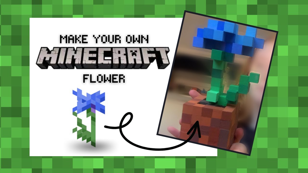 DIY Minecraft Flower Sculpture - YouTube