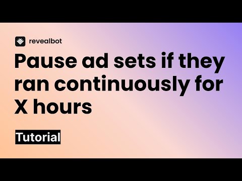 Automatically pause low performing ad sets if they were continuously ...