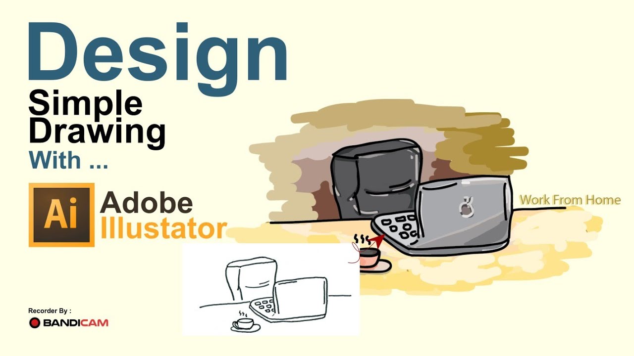 design simple Work From Home 2020 [Adobe Illustator] - YouTube
