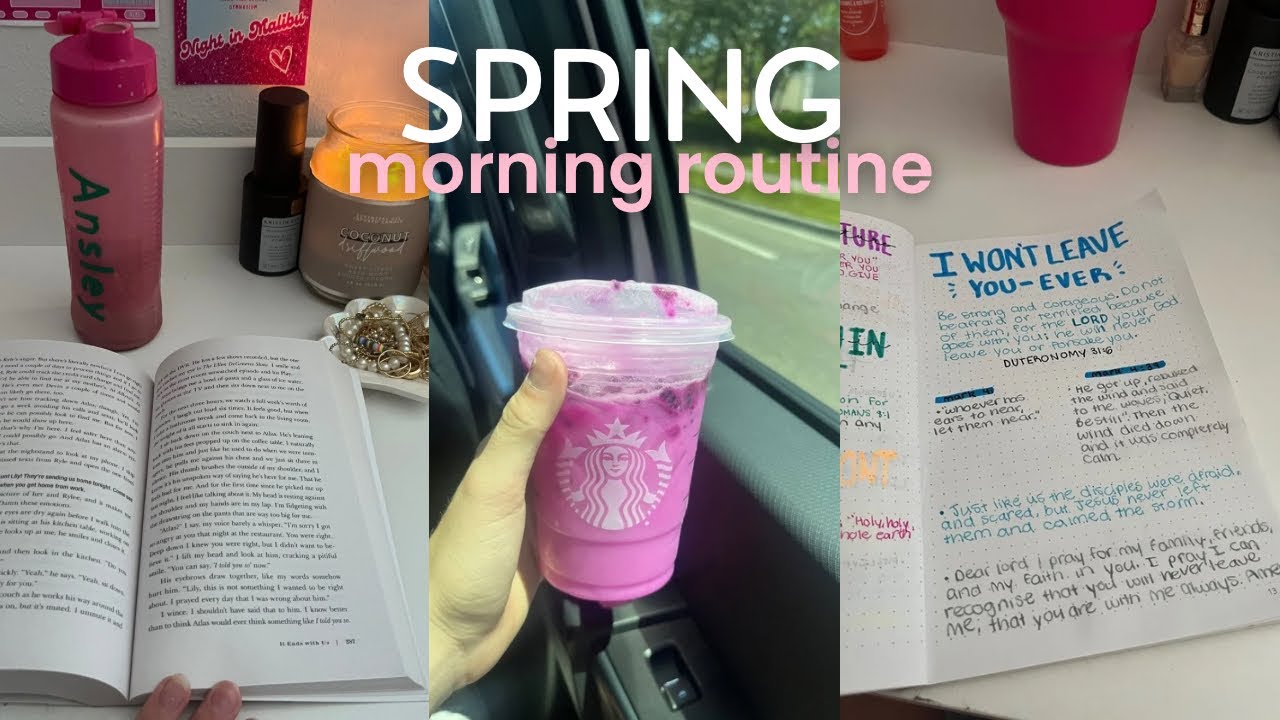 spring morning routine 🪻 - YouTube