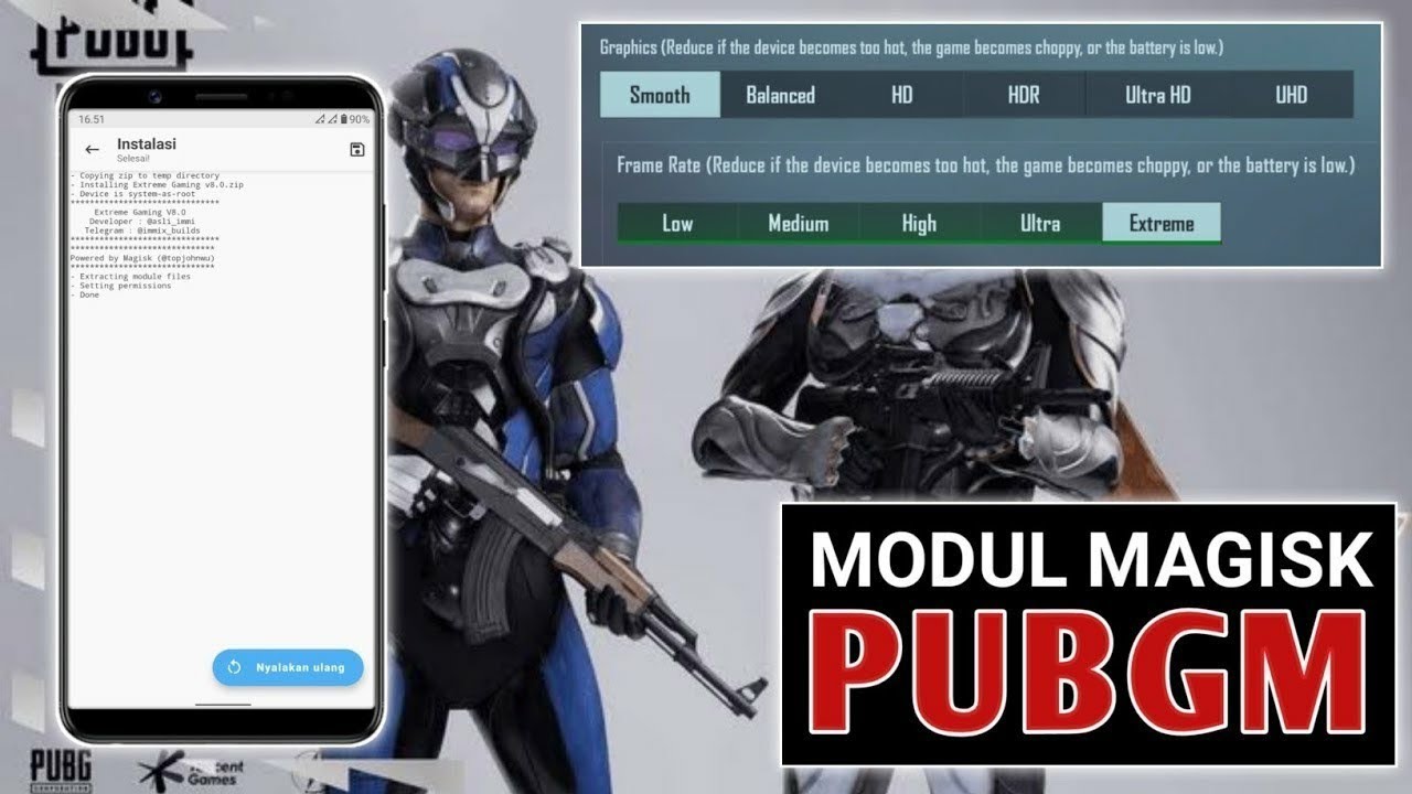 Module Magisk Terbaik EXTREME GAMING Terbaru Buat PUBG Mobile Unlock Grafik MAX FPS - YouTube