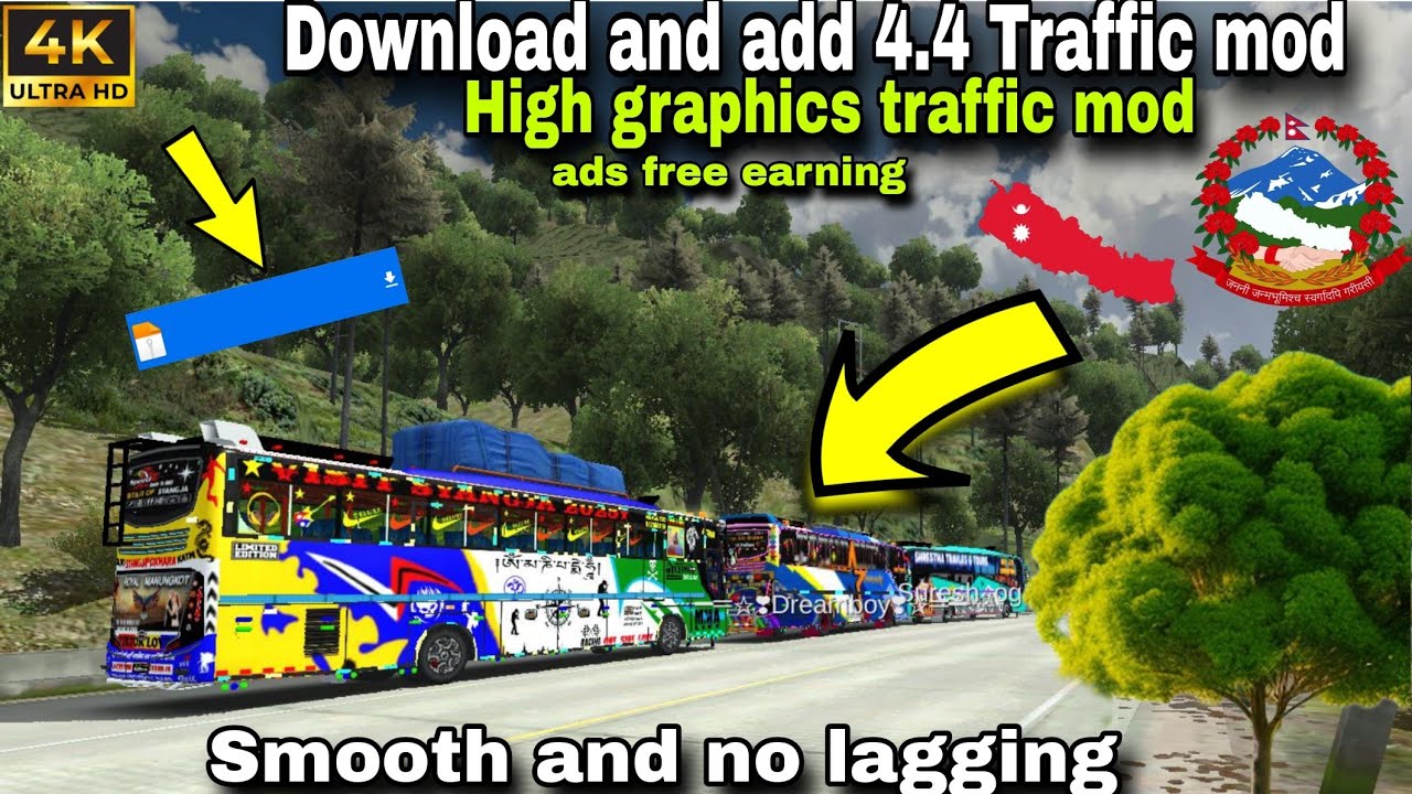 How to add and download 4.4 traffic mod in bus simulator indonesia app ...