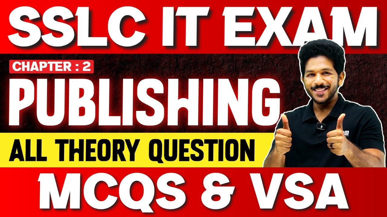 SSLC IT Practical 2025 | Chapter 2 Publishing | Model Exam Revision ...
