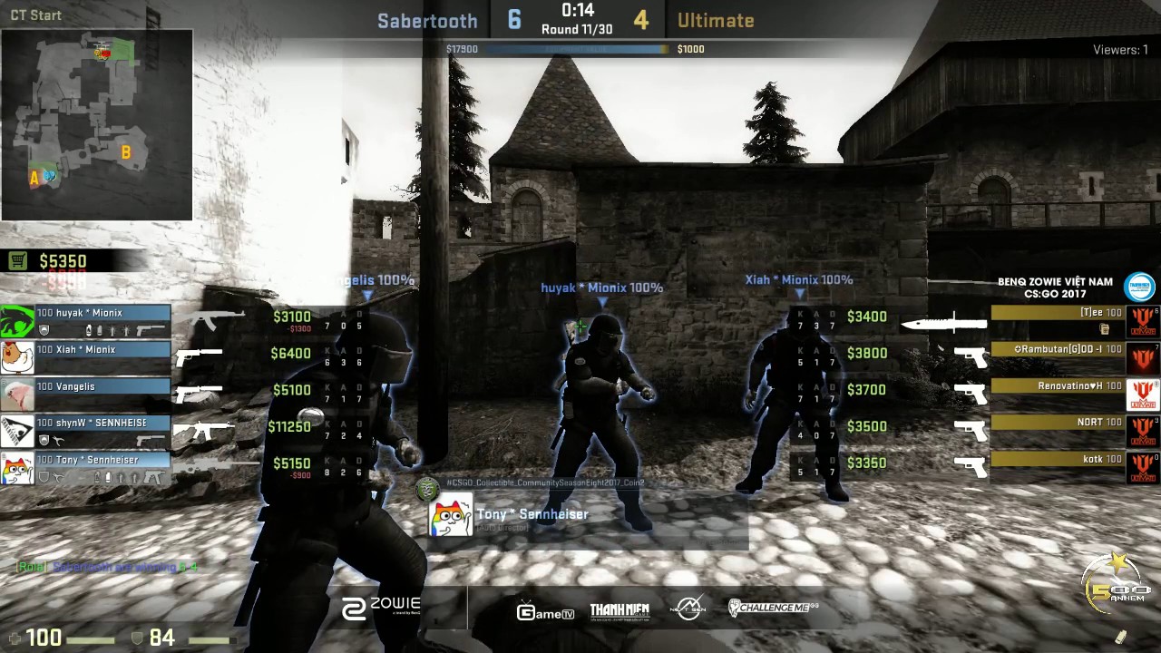 Sabertooth vs Ultimate [Cobble] - Semi Final - Zowie BenQ CS:GO Vietnam ...