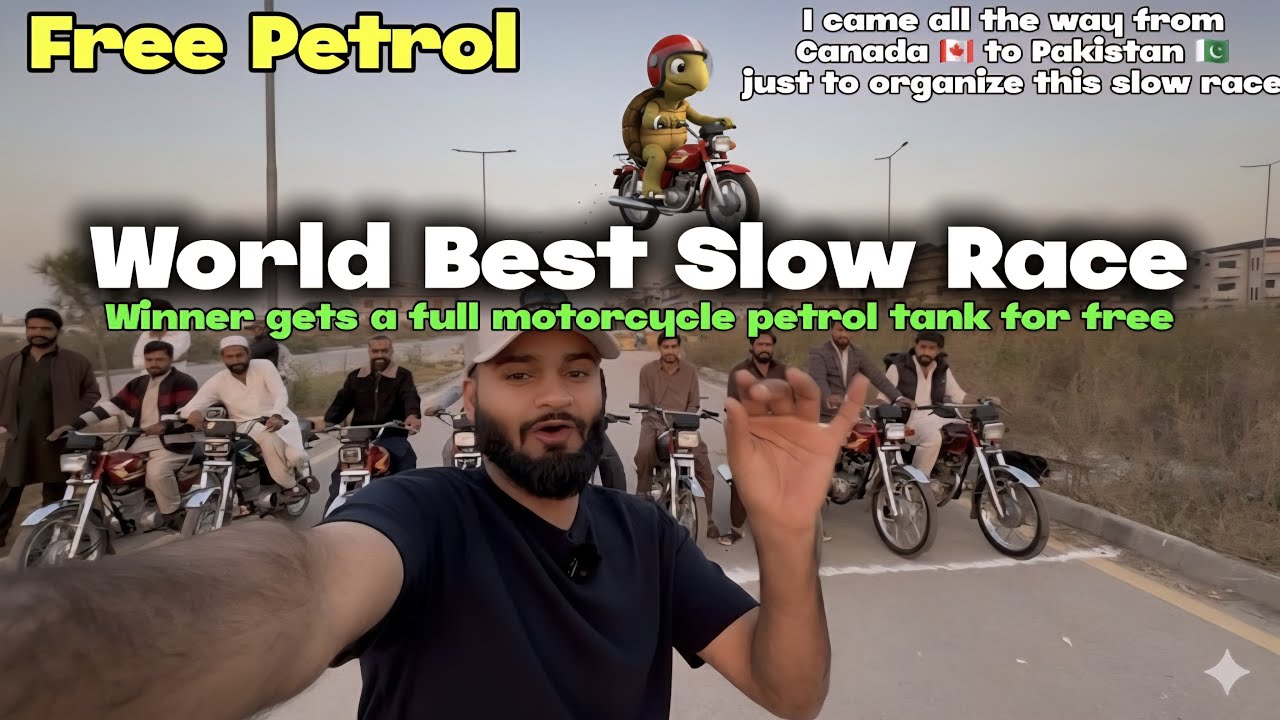 Slow Bike Race Challenge 🇵🇰🇨🇦 | Winner Got FREE Petrol! 🏍🔥 - YouTube