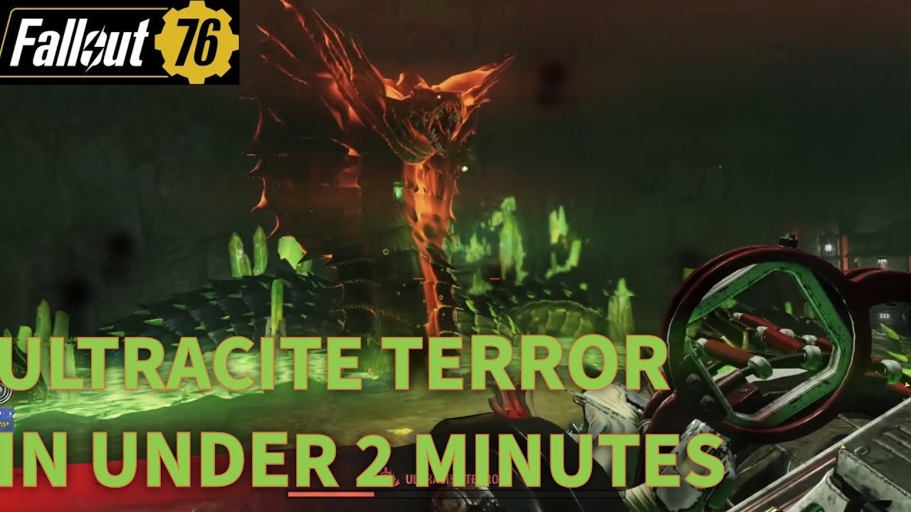 Fallout 76 Ultracite Terror Fight in under 2 minutes - YouTube