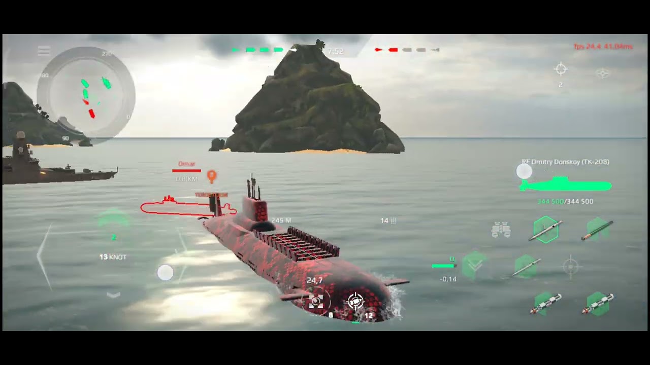 Modern Warship ( Offline ) RF Dimitry Donskoy ( TK - 208 ) Submarine ...