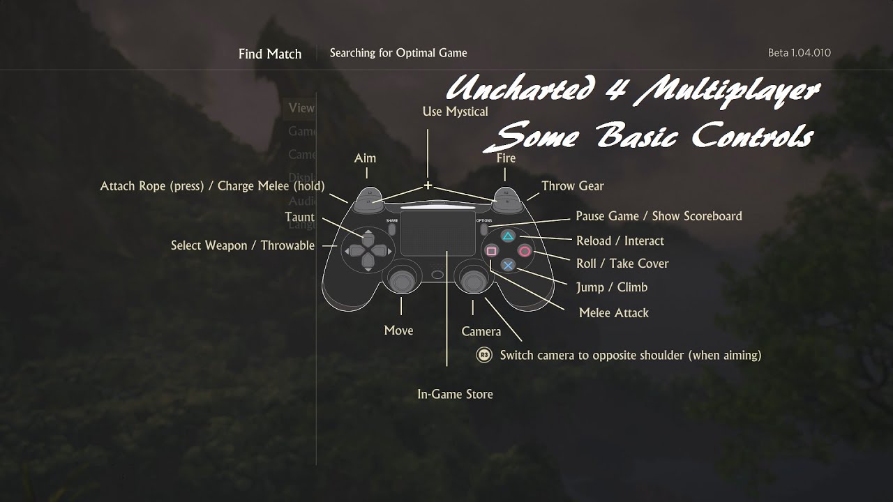 Uncharted 4 Multiplayer Beta Basic Controls and Pre-Match Menu - YouTube
