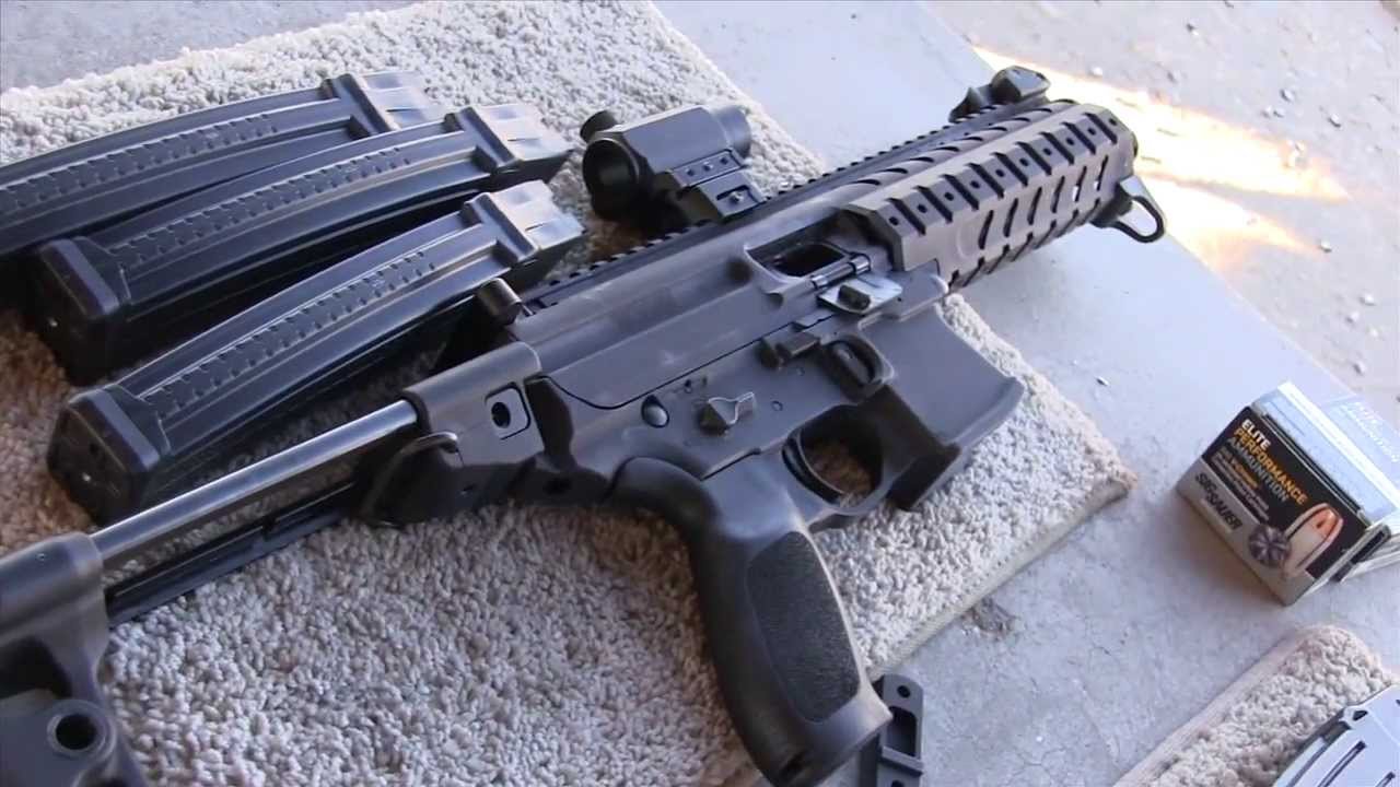 Sig Sauer MPX PDW Rifle in 9mm Shot Show 2014 Live Fire Full Auto Crazy ...