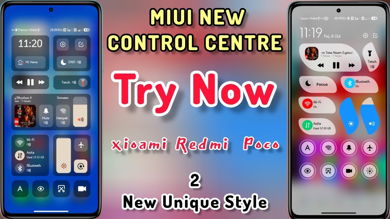 MIUI 13/14 New Update Control centre install Now|MIUI Modded Control ...