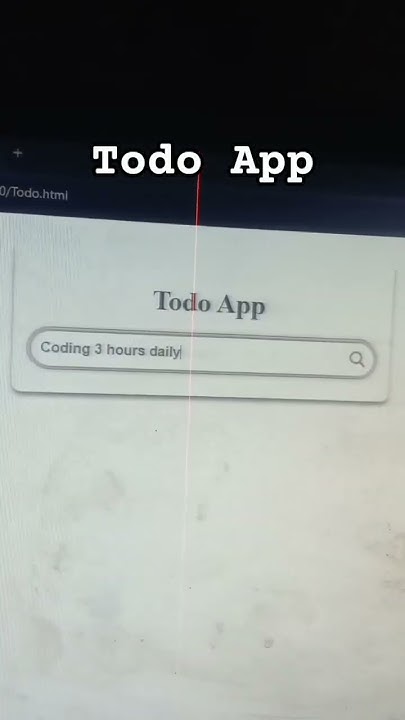 Build a Todo App Using Html • Css • Javascript #shorts #youtubeshorts #webdevelopment #todo ...