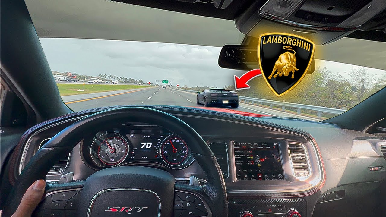 LAMBORGHINI AND WIDEBODY SCATPACK CUTUP (POV DRIVE) - YouTube