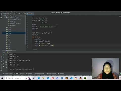 Perkalian , penjumlahan , dan Menghitung nilai rata - rata Matriks pada python - YouTube