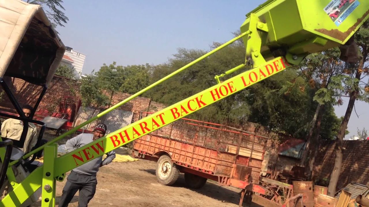 Tractor mounted Back Hoe Loader - YouTube