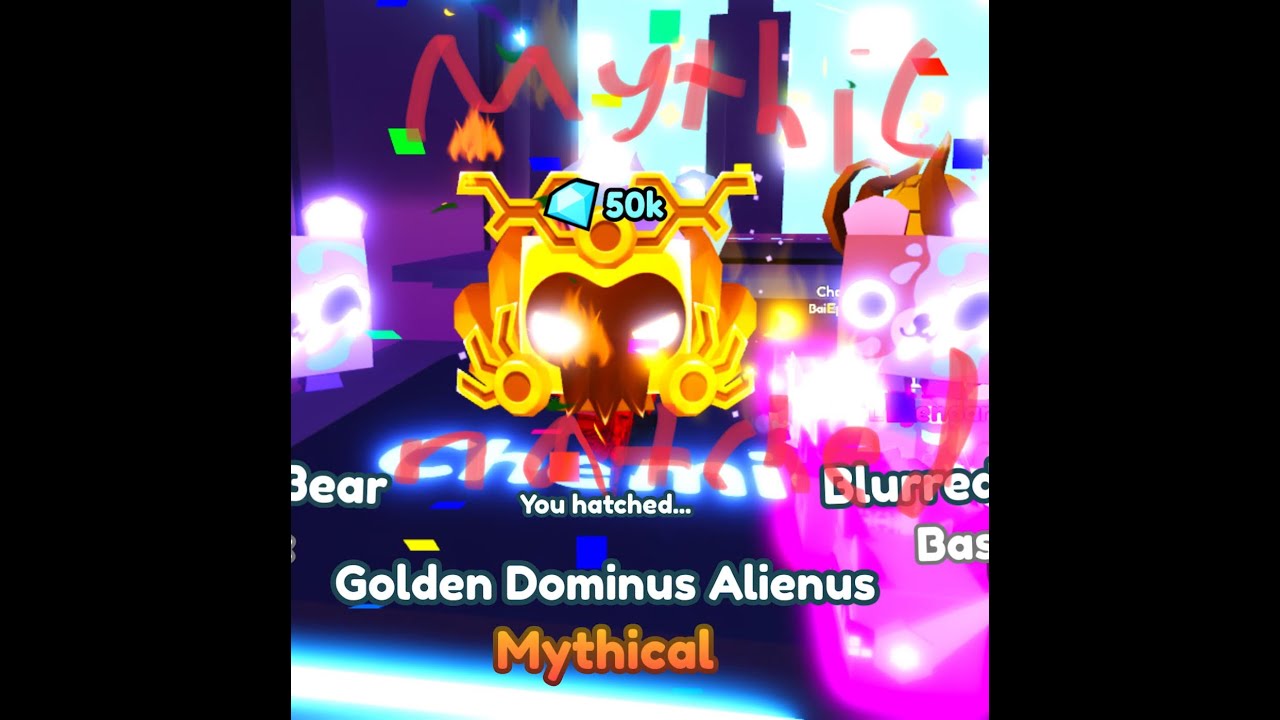 I HATCHED THE NEW MYTHICAL, DOMINUS ALIENUS IN PET SIM X (Read Desc ...