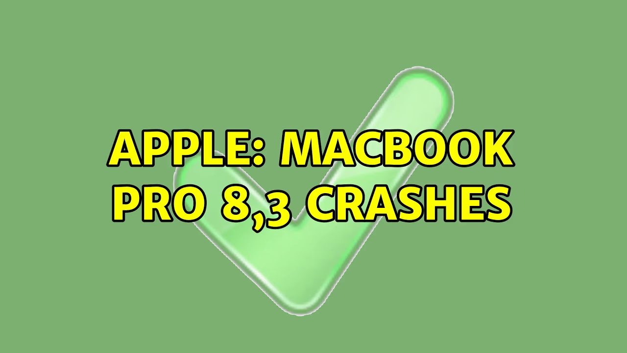 Apple: macbook pro 8,3 crashes - YouTube