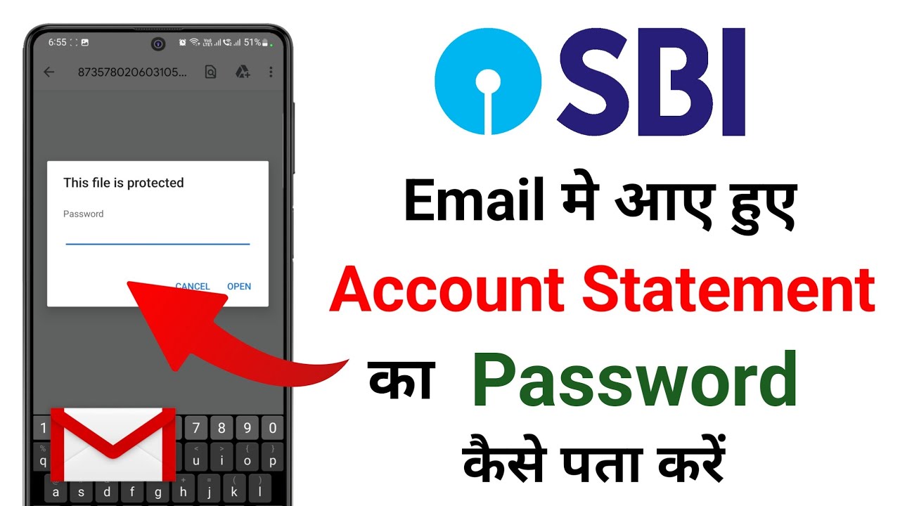Sbi Email Statement Password || Sbi Statement Pdf Password || How To ...