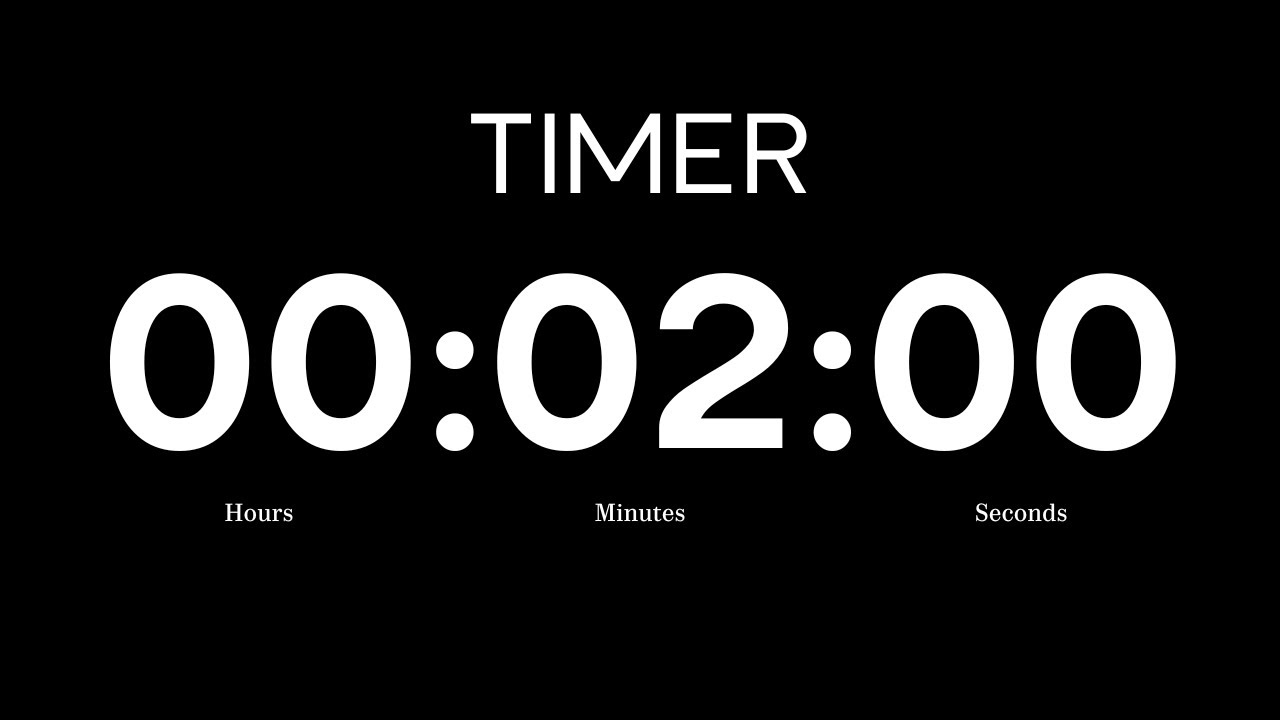 Timer 2 Minutes Without Alarm And Without Music | Timer 120 Seconds No ...
