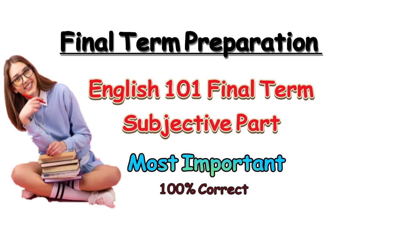Final Term Preparation English 101 most important Subjective part - YouTube