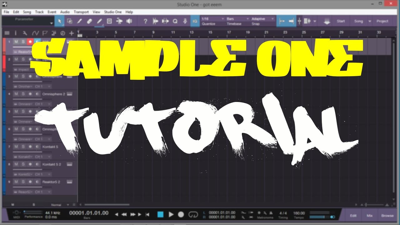 How to Sample Beat Session | Presonus Studio One | No Audio Instruction ...