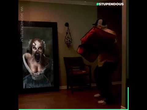 Scaring The Pizza Delivery Bot With Paranormal Activities OH MY GOD ! :)