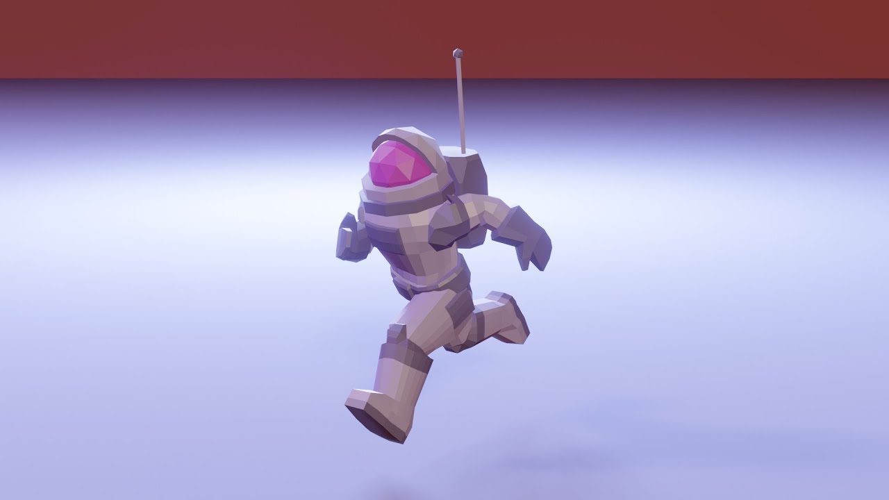 Low Poly Astronaut Run Cycle Animation - YouTube