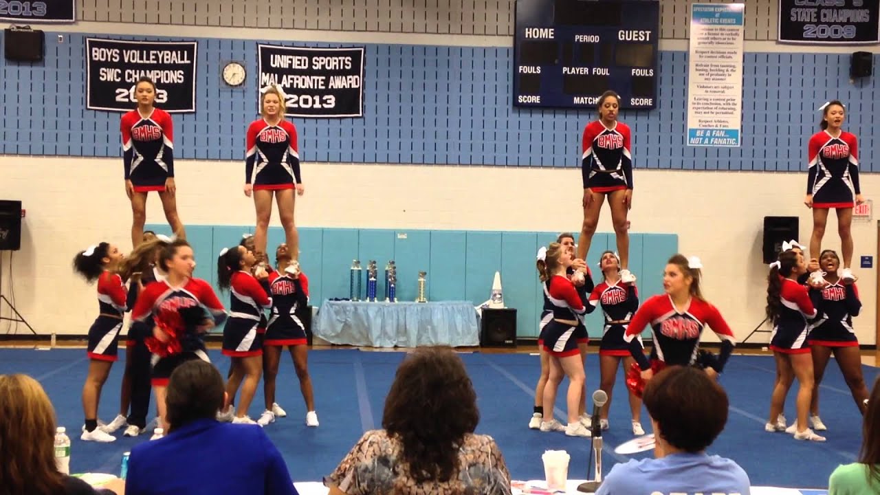 BMHS Cheerleading 2014 - YouTube