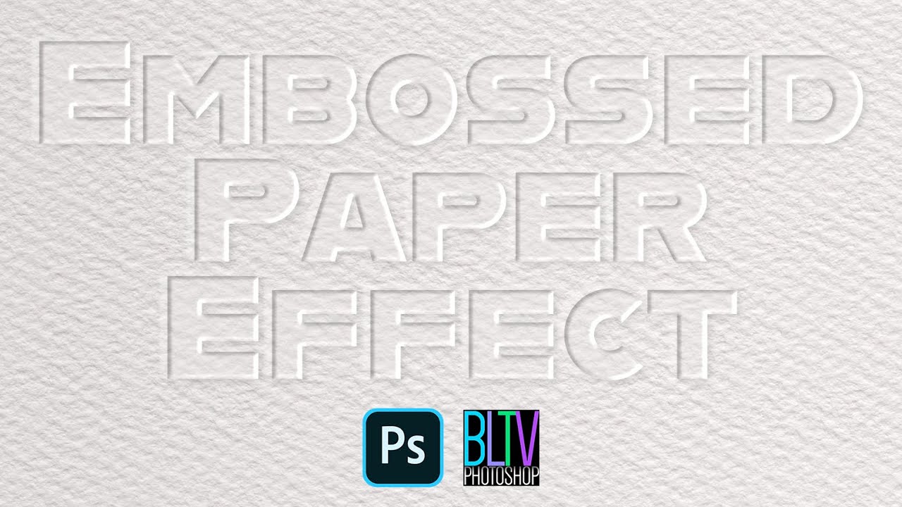 Photoshop: The Embossed Paper Effect - YouTube