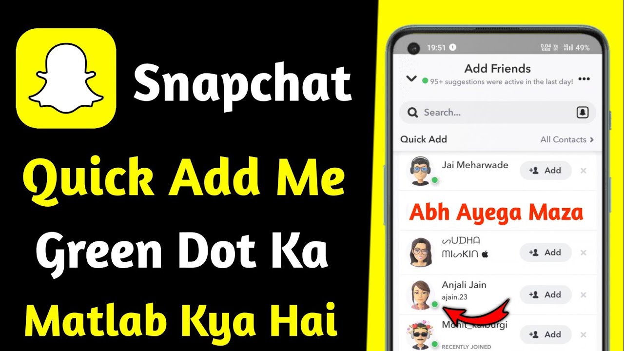 snapchat me green dot kya hai | snapchat me activity indicator kaise ...