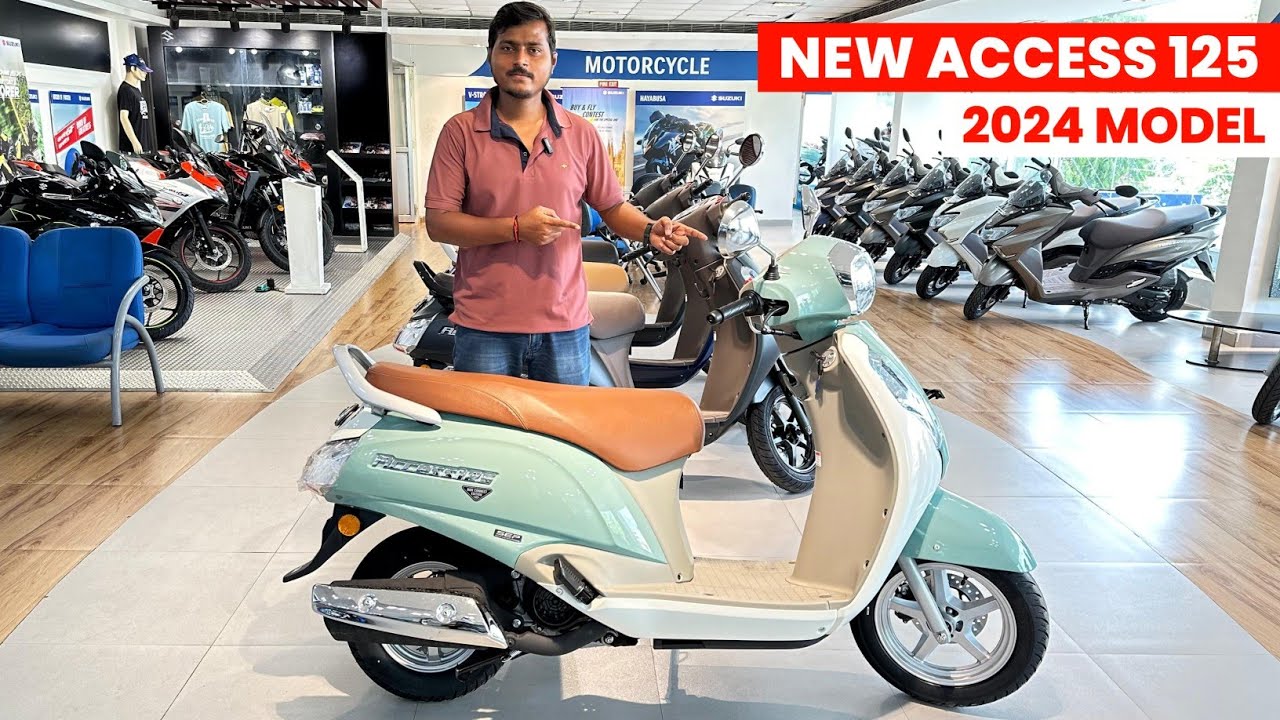 New Suzuki Access 125 Solid ice Green Detailed Review 2024 Model ...